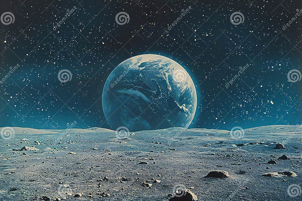 An Image of the Earth on a Space Skyline, High Quality, High Resolution ...