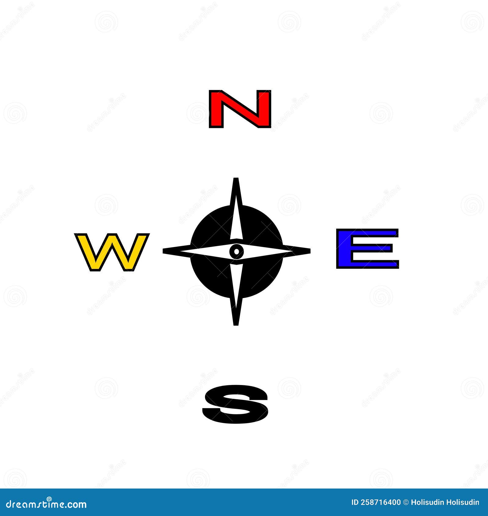 Illustration Image Four Cardinal Directions Stock Illustration ... Illustration Image Four Cardinal Directions Stock Illustration ...