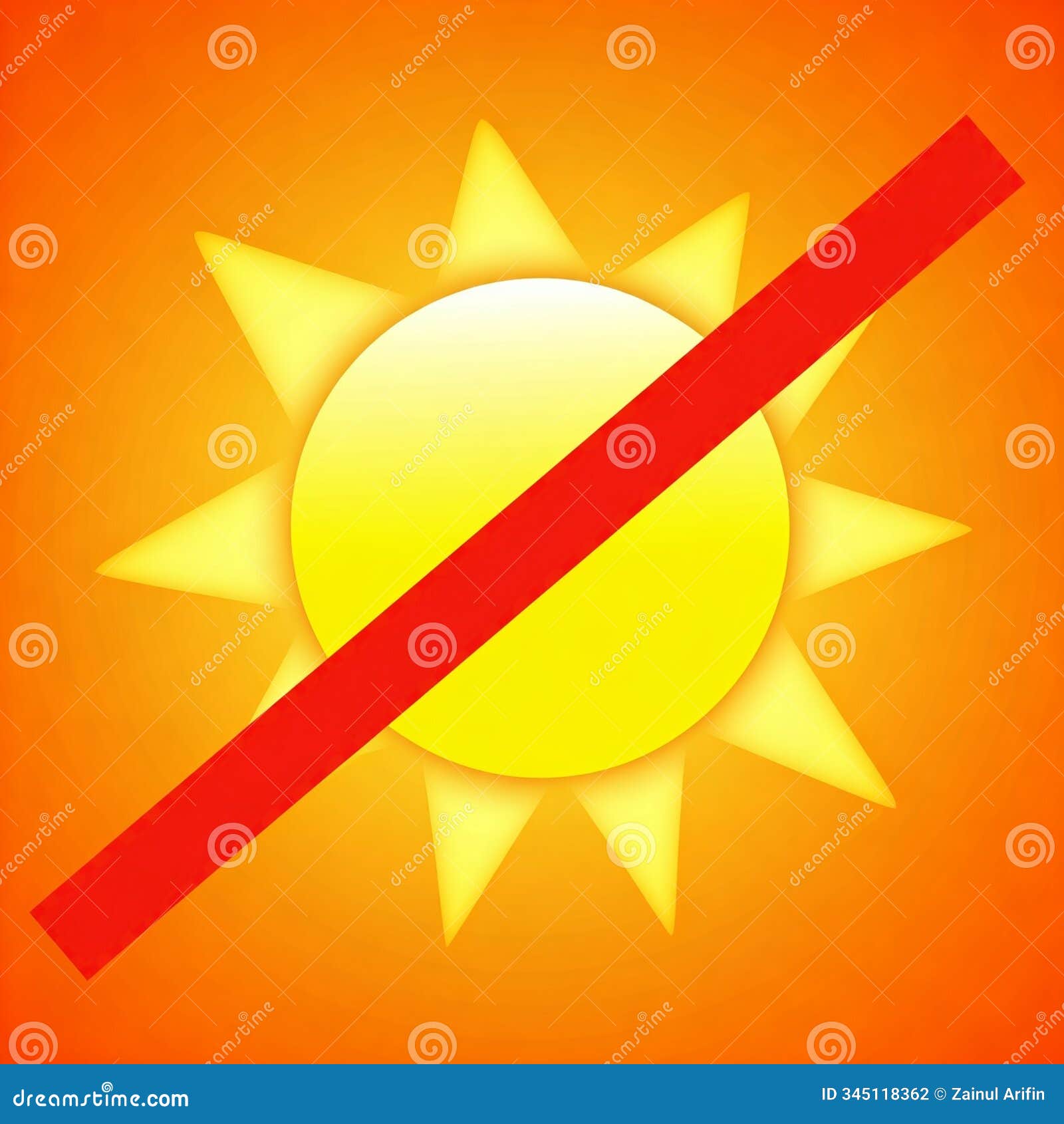 Keep Away From Heat Or Sunlight. Vector Illustration Of Symbol On Pack ...