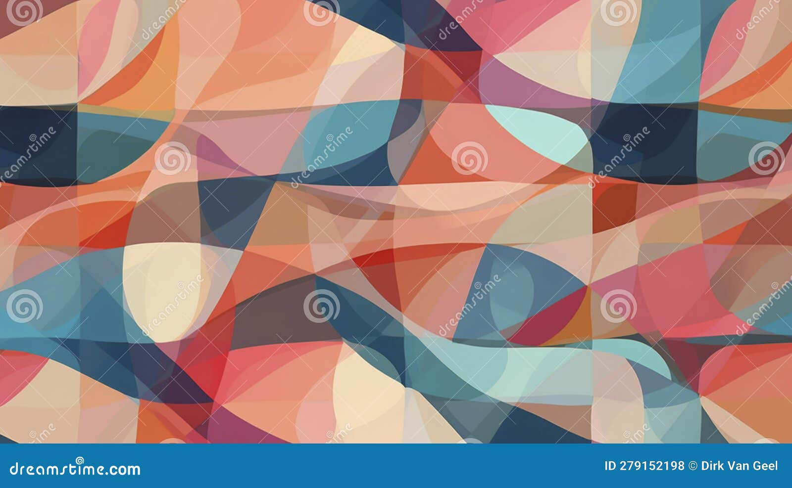 Illustration Image of a Modern Abstract Pattern with Complementary ...