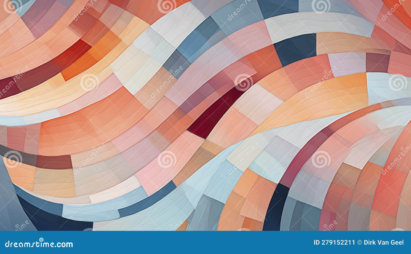 Illustration Image of a Modern Abstract Pattern with Complementary ...