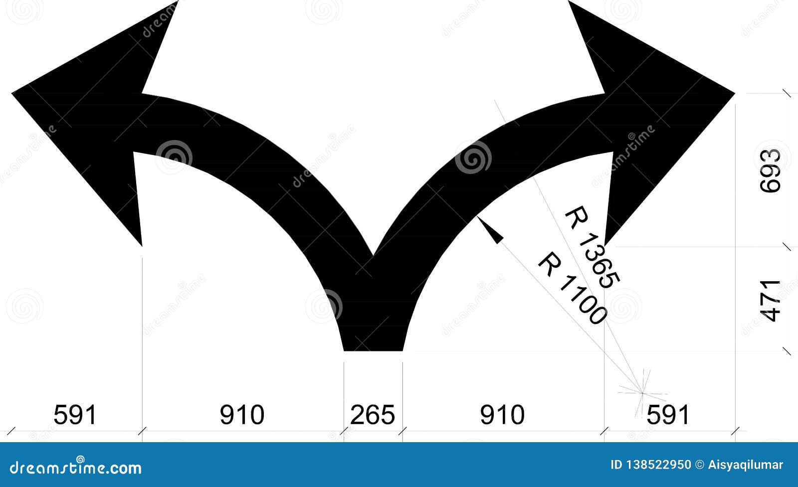 Illustration Image Of Road Direction Arrow Royalty-Free Cartoon ...