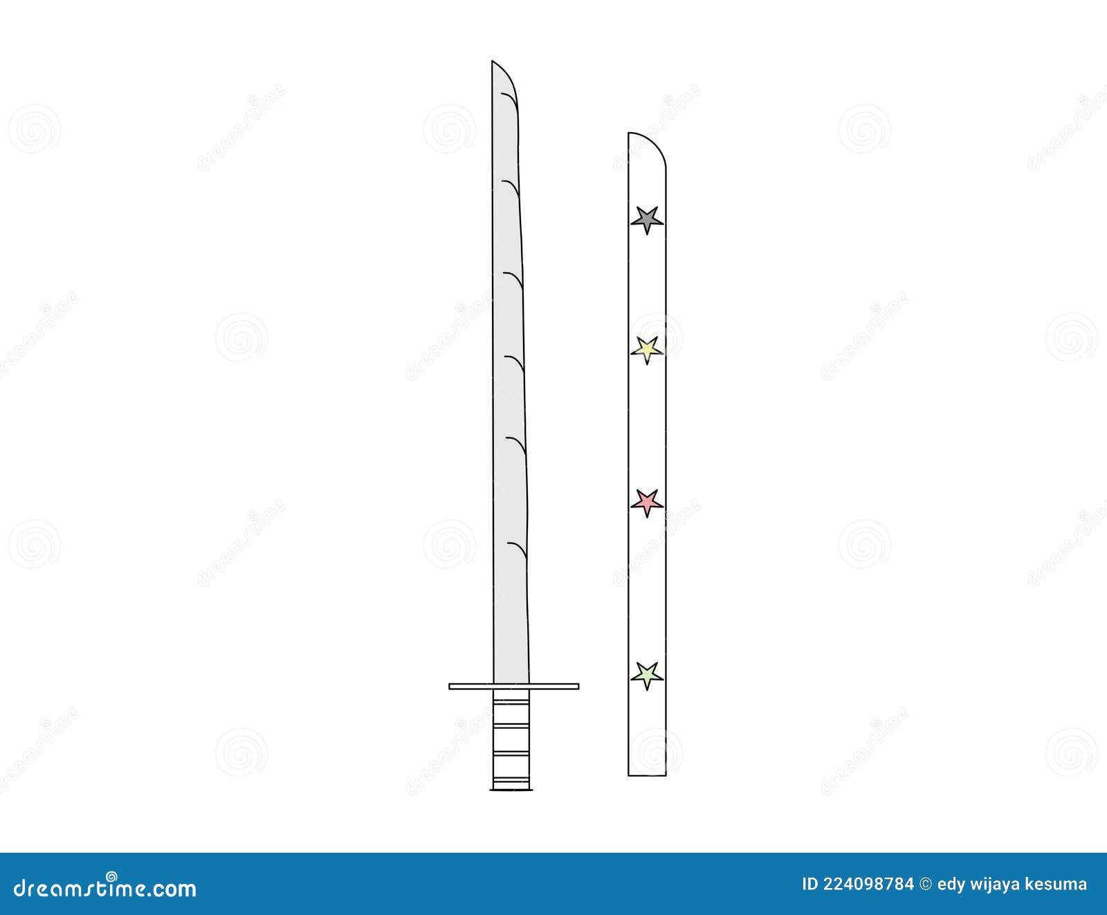 Illustration Image of Samurai Sword. Illustration Samurai Sword. Design ...