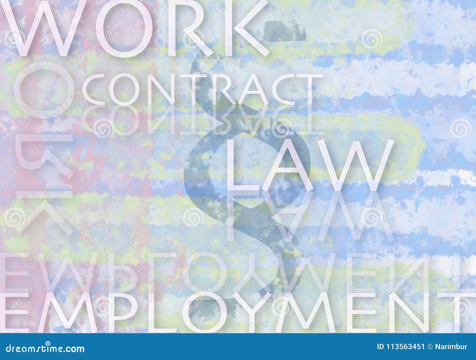 Important Terms Relating To Work and Law Stock Illustration ...