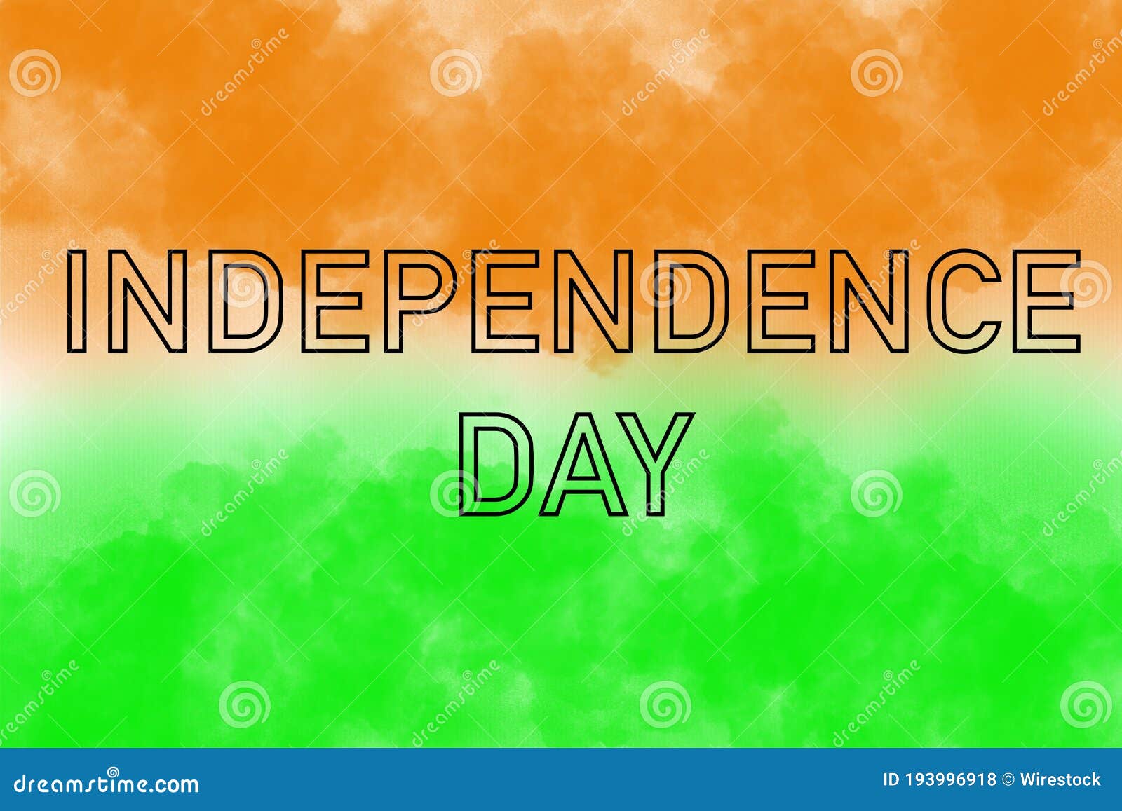 Illustration of the Indian Flag with the Writing Independence Day` for ...