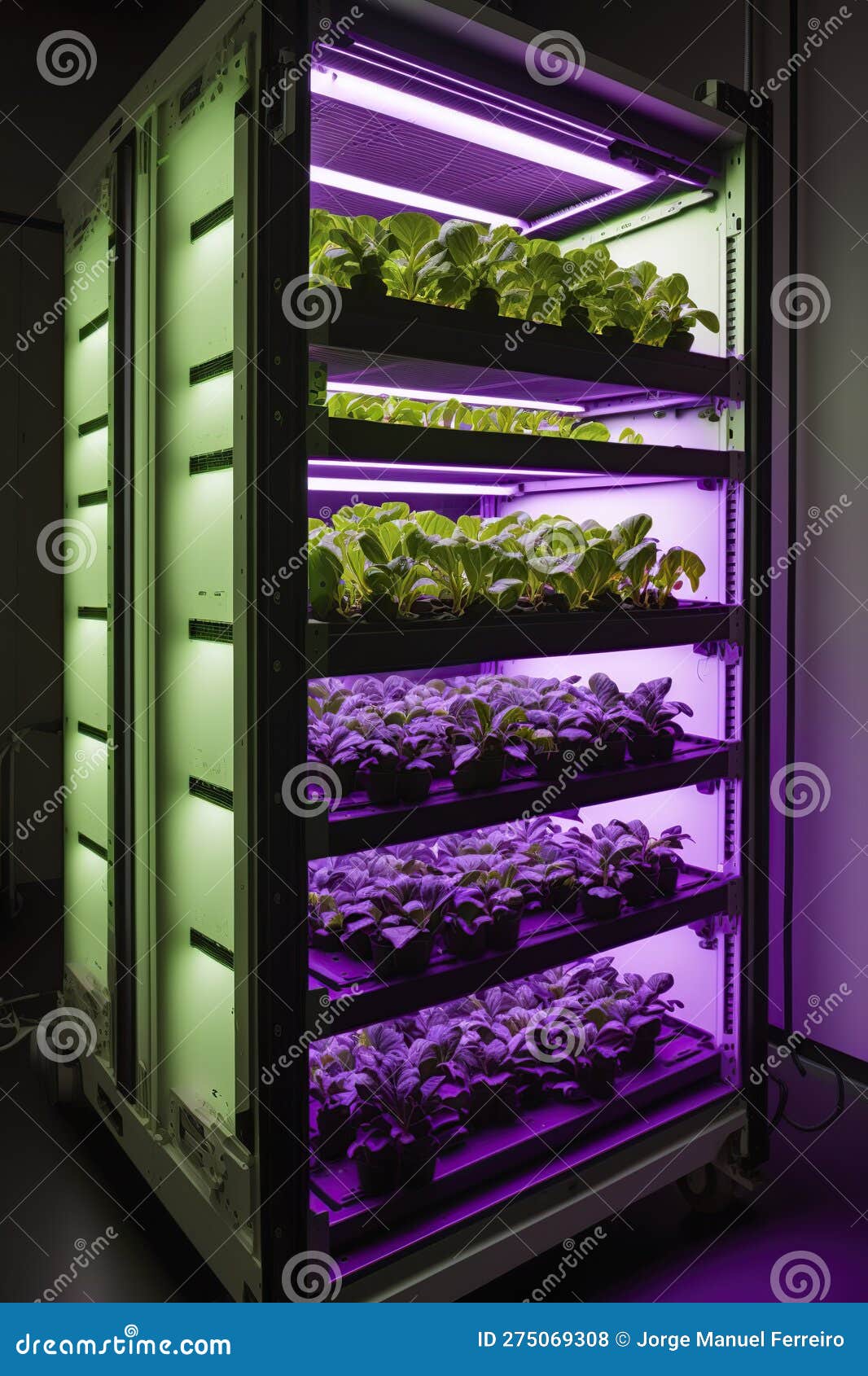 Illustration, an Indoor Cultivation System Planted Growing Plants ...