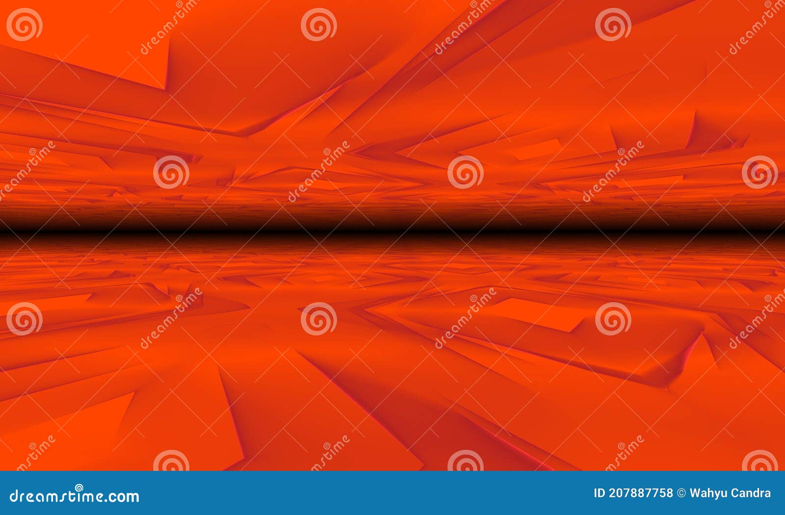 Illustration of Infinite Hallway with 3D Ornamental Effect Background ...