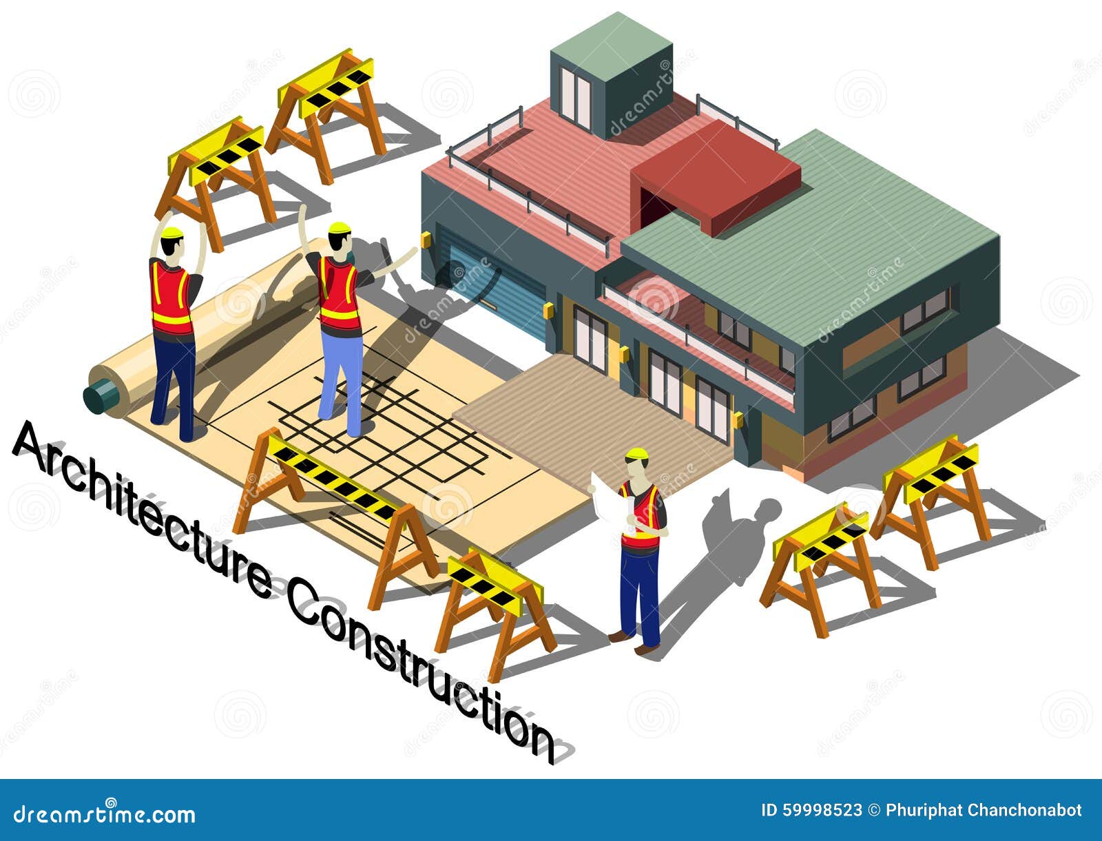Illustration of Info Graphic Architecture Construction Concept Stock ...