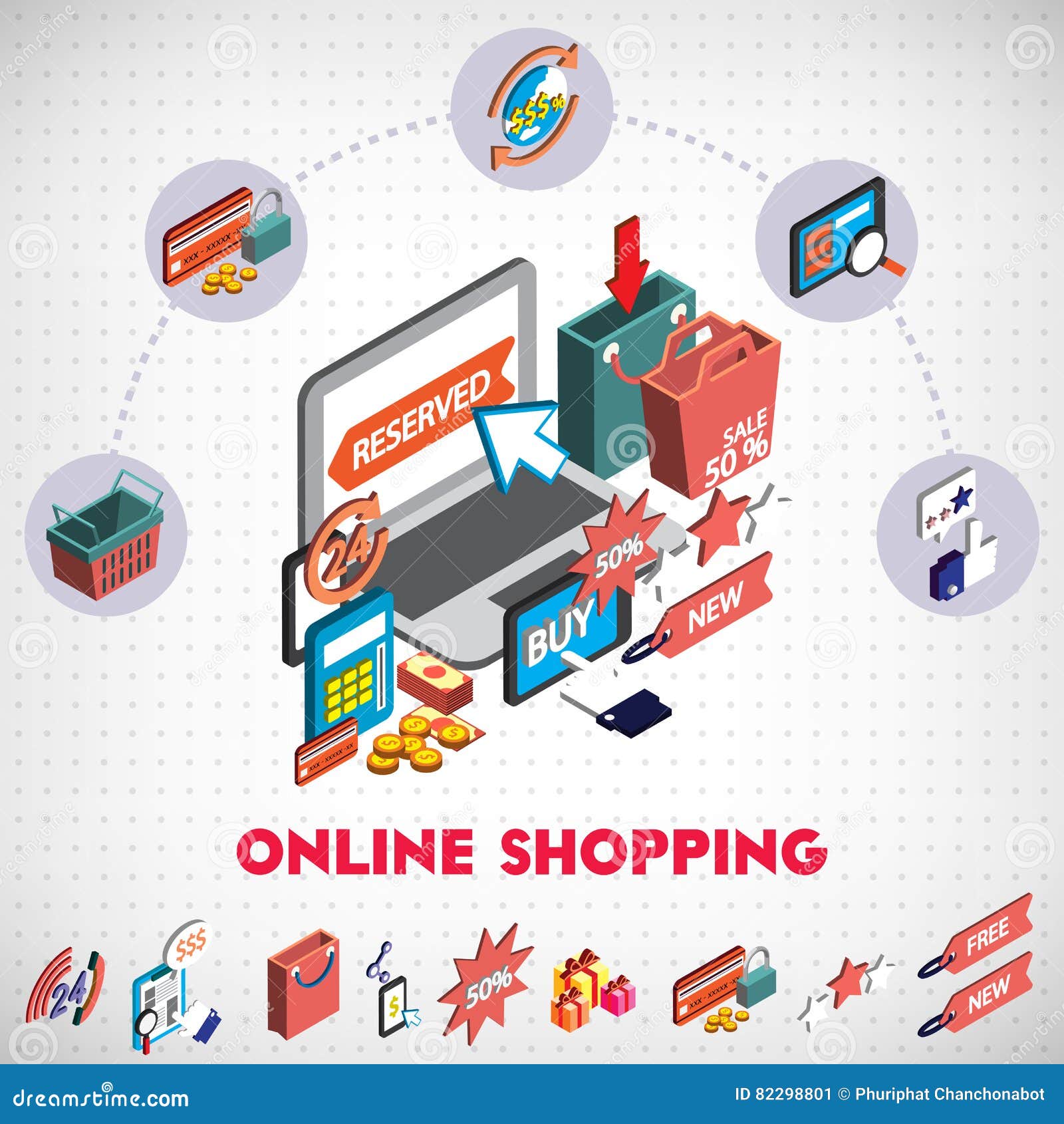 Illustration of Info Graphic Business Strategy Set Concept Stock Vector ...