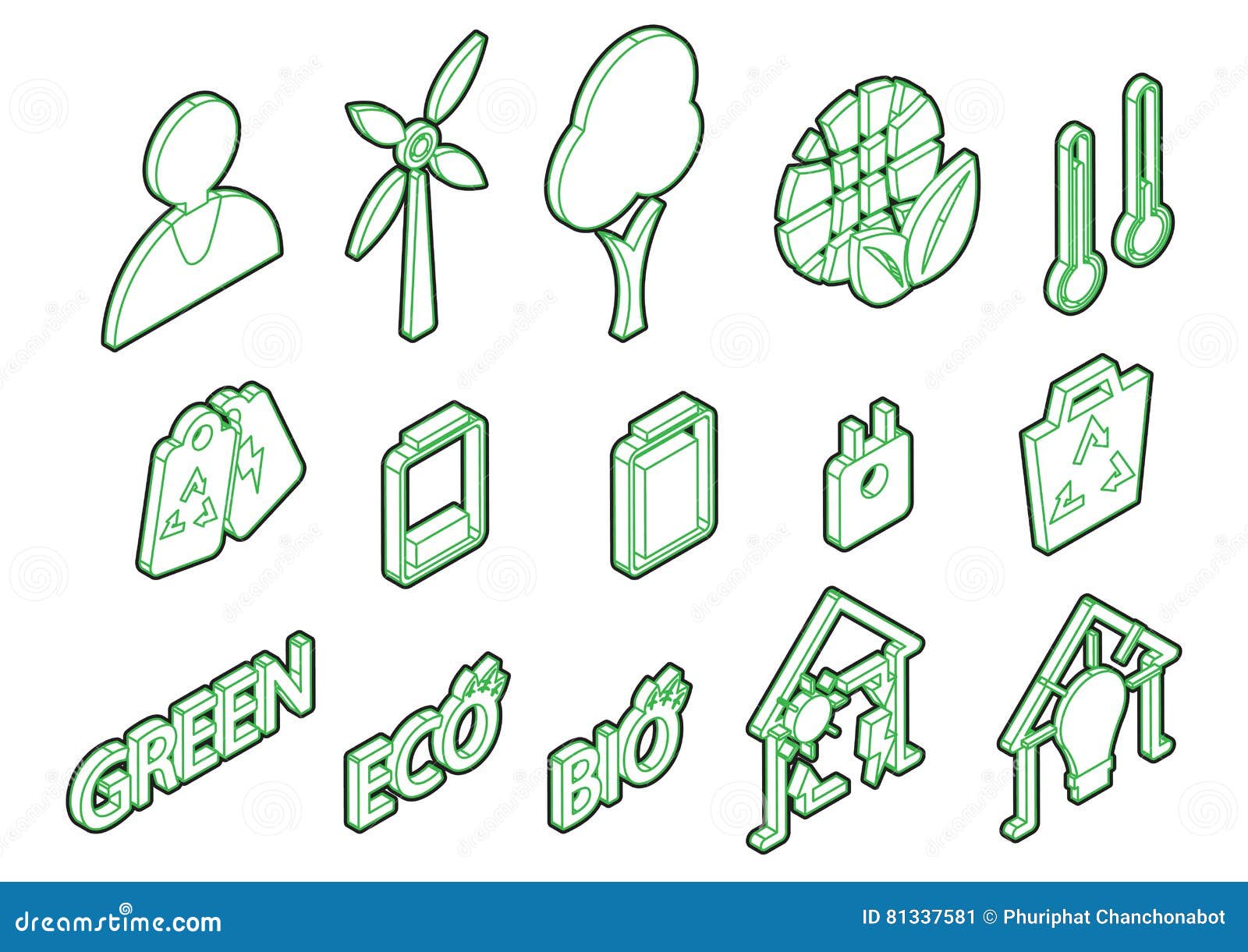 Illustration of Info Graphic Eco Icons Set Concept Stock Illustration ...