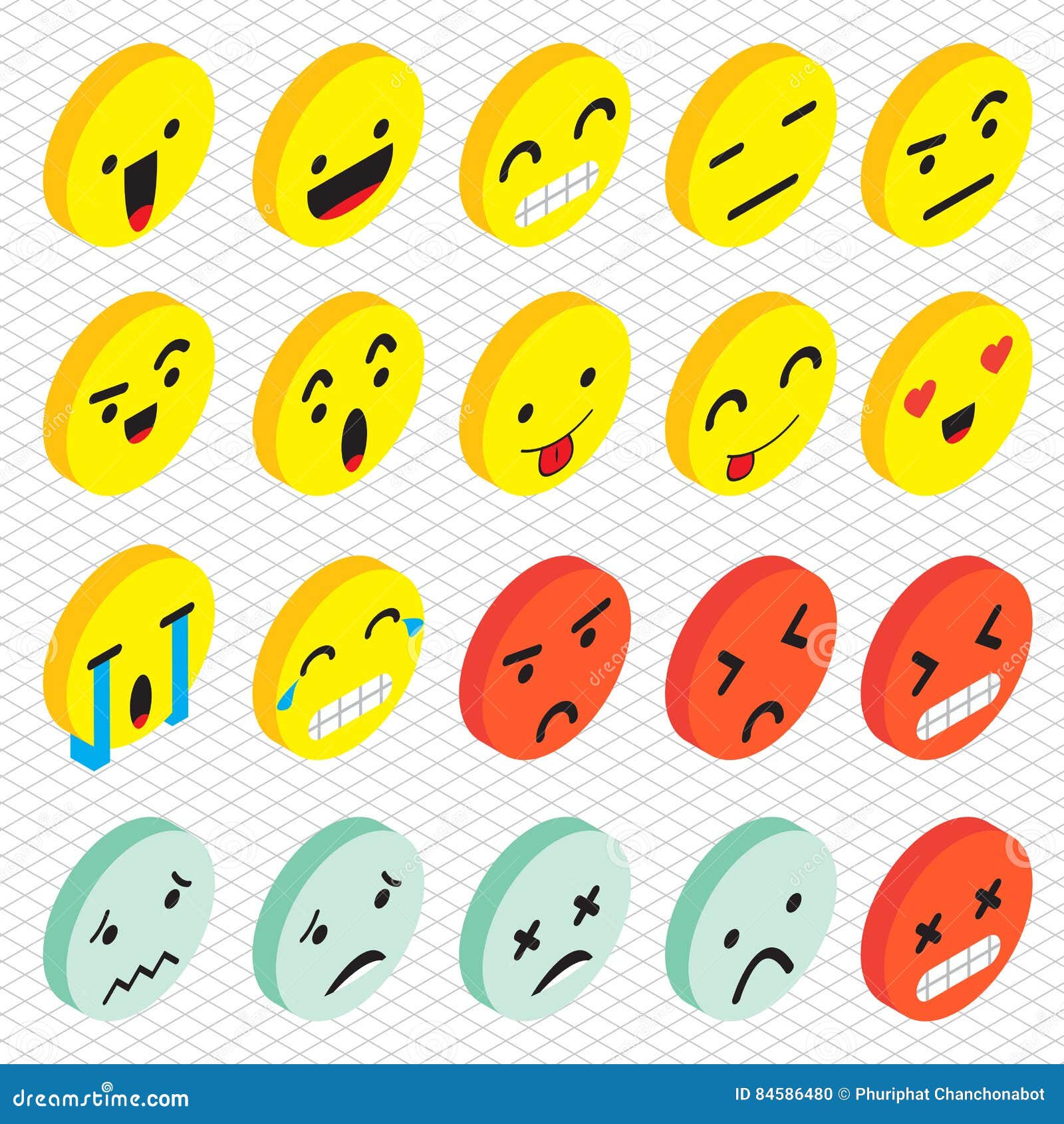 Illustration of Info Graphic Emoticons Icon Concept Stock Vector ...