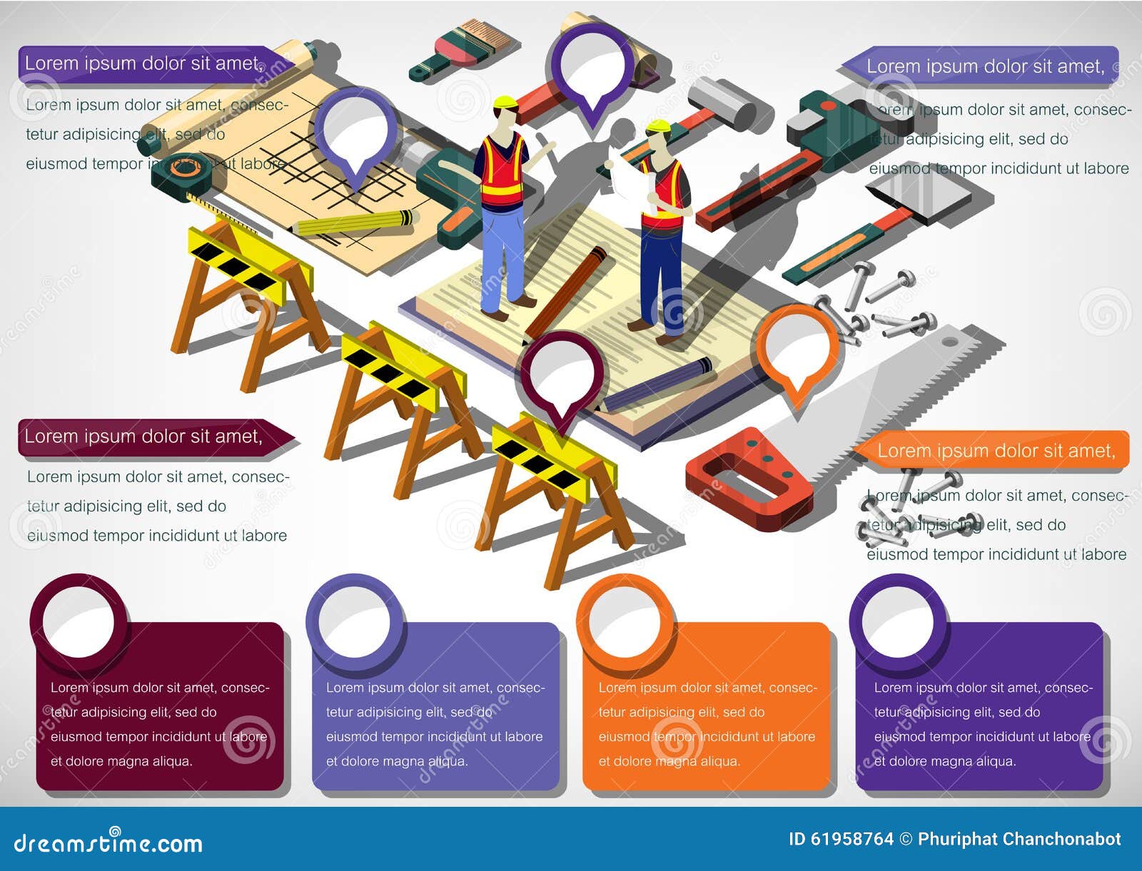 Illustration of Info Graphic House Structure Concept Stock Vector ...