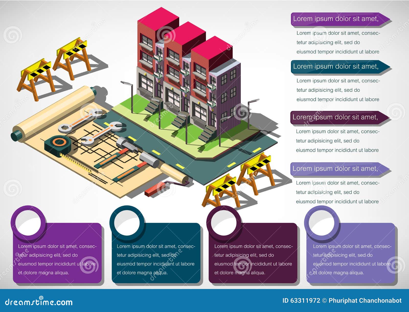 Illustration of Info Graphic House Structure Concept Stock Vector ...