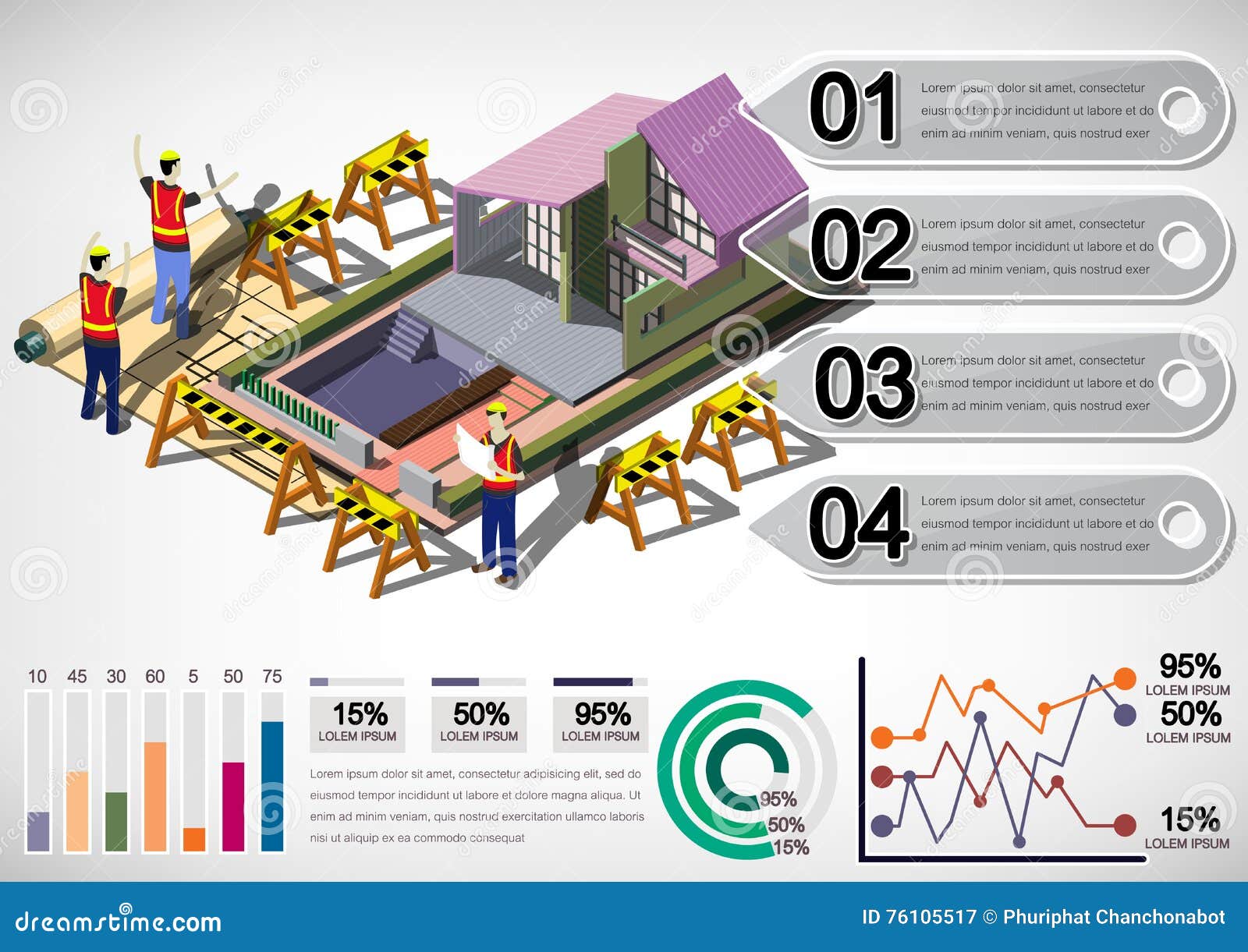 Illustration of Info Graphic House Structure Concept Stock Vector ...