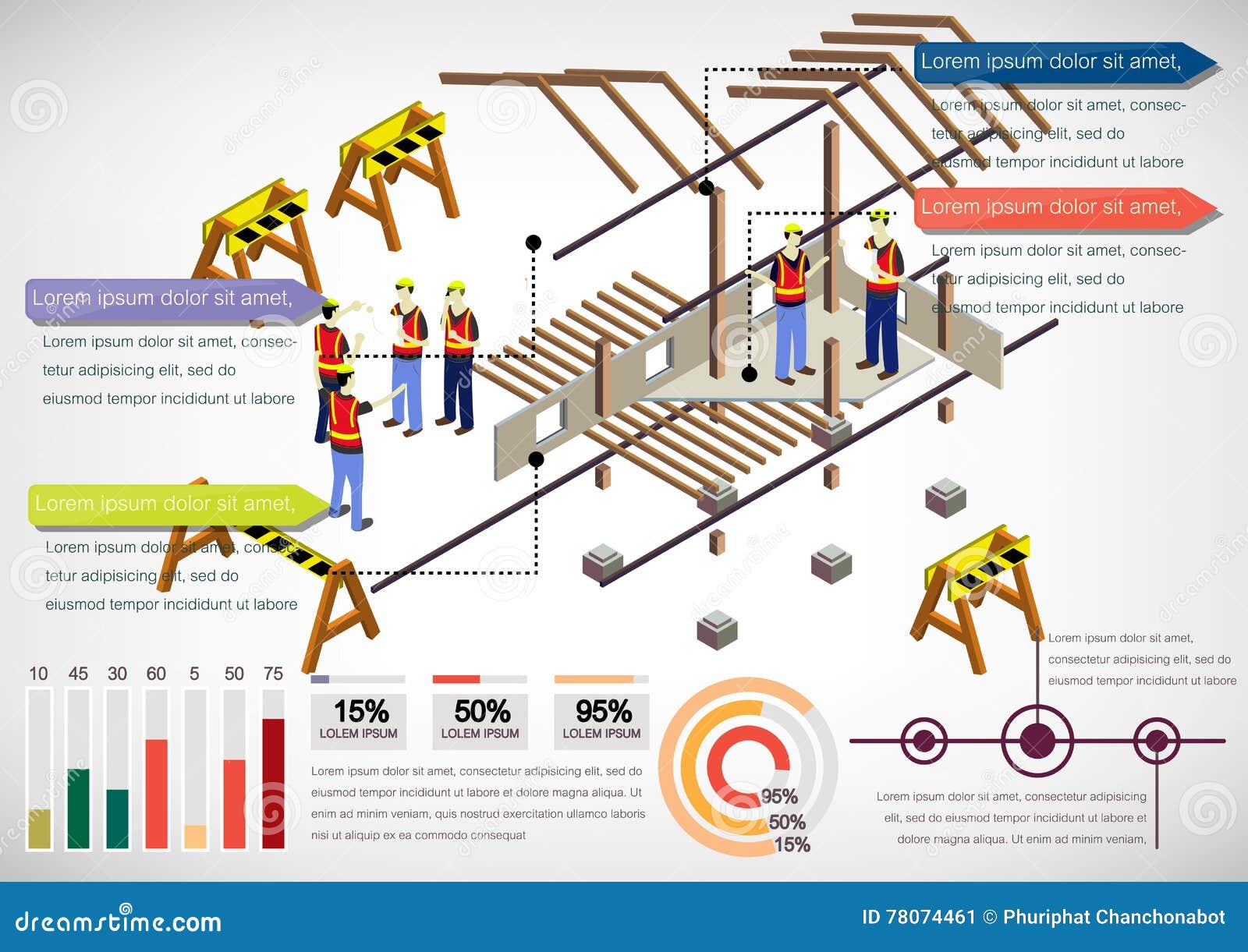 Illustration of Info Graphic House Structure Concept Stock Vector ...