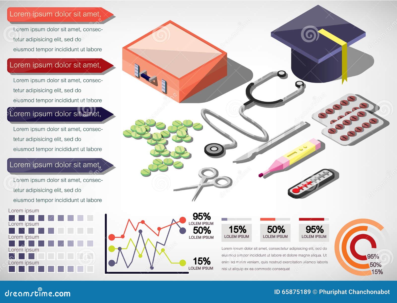 Illustration of Info Graphic Medical Concept Stock Vector ...