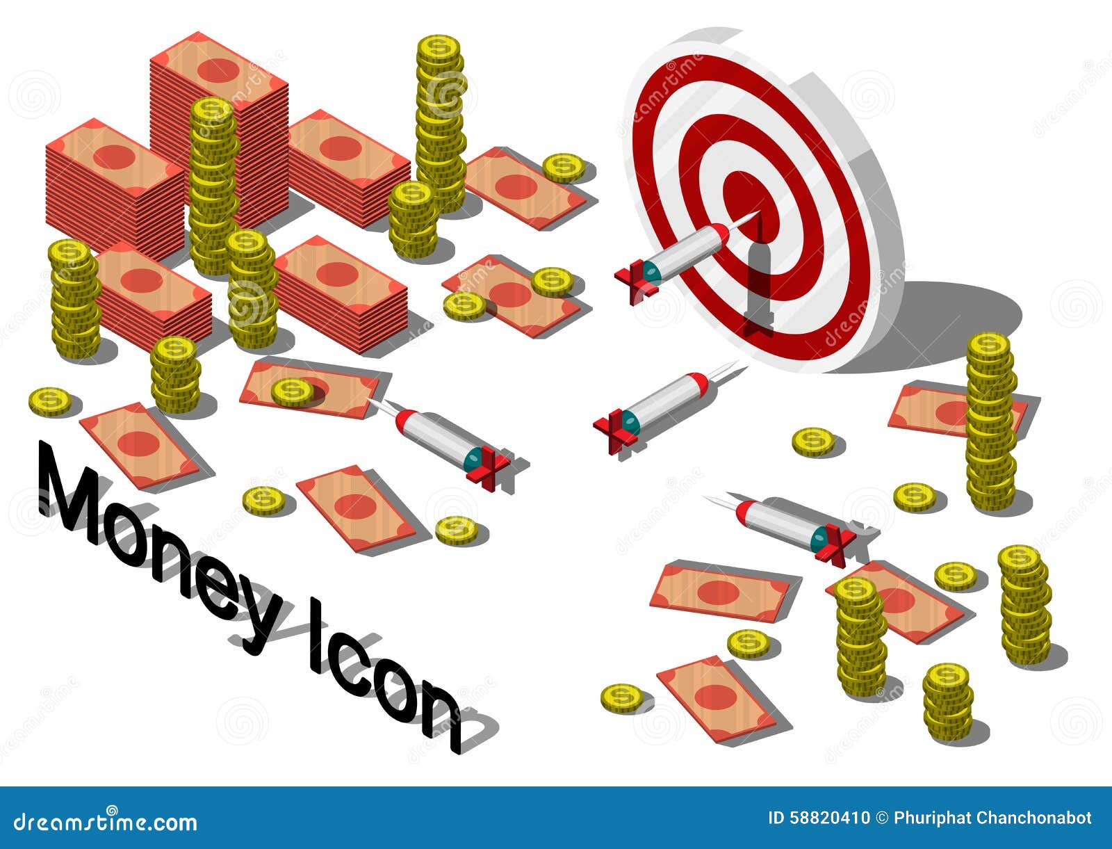Illustration of Info Graphic Money Equipment Concept Stock Vector ...