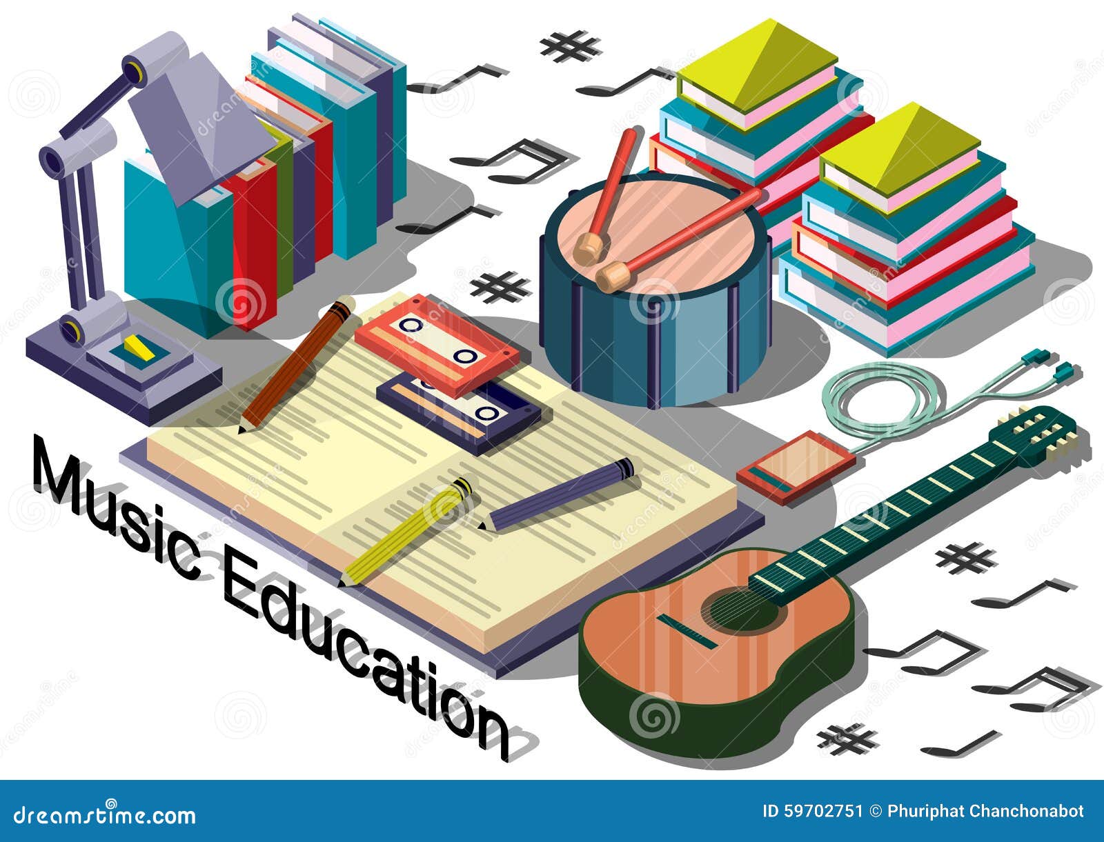 Illustration of Info Graphic Music Education Concept Stock Vector ...