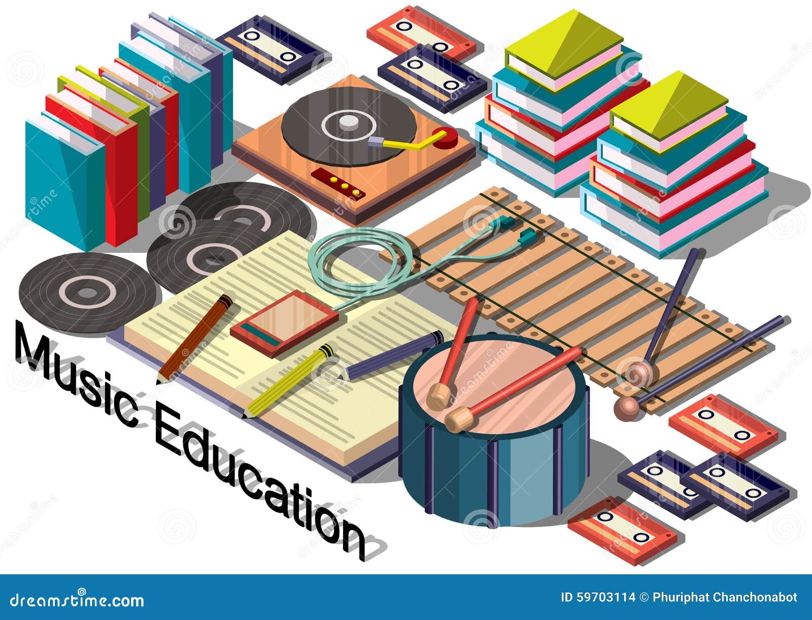 Illustration of Info Graphic Music Education Concept Stock Vector ...