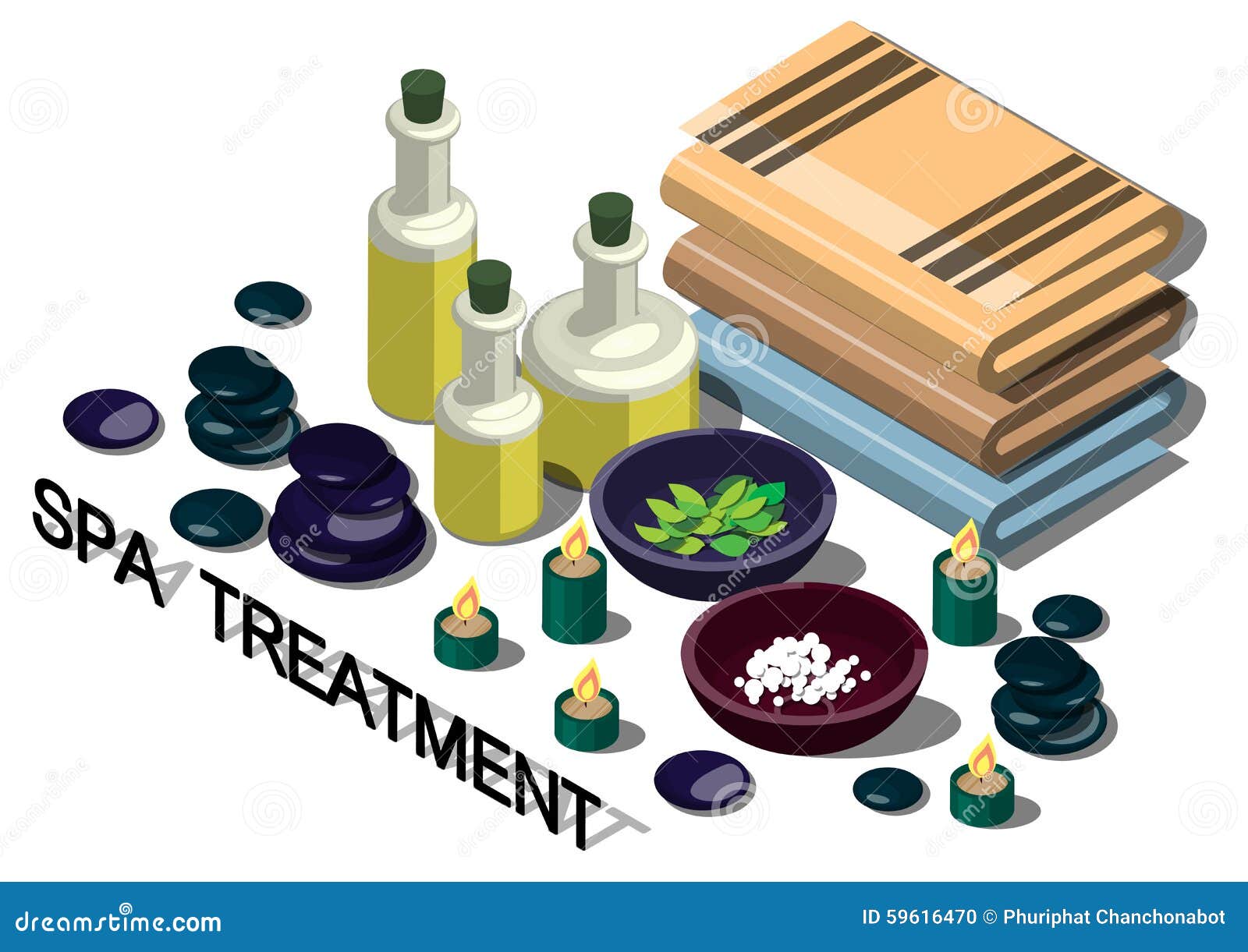 Illustration of Info Graphic Spa Treatment Concept Stock Vector ...