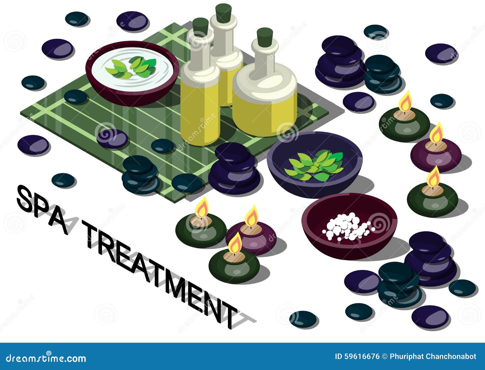 Illustration of Info Graphic Spa Treatment Concept Stock Vector ...