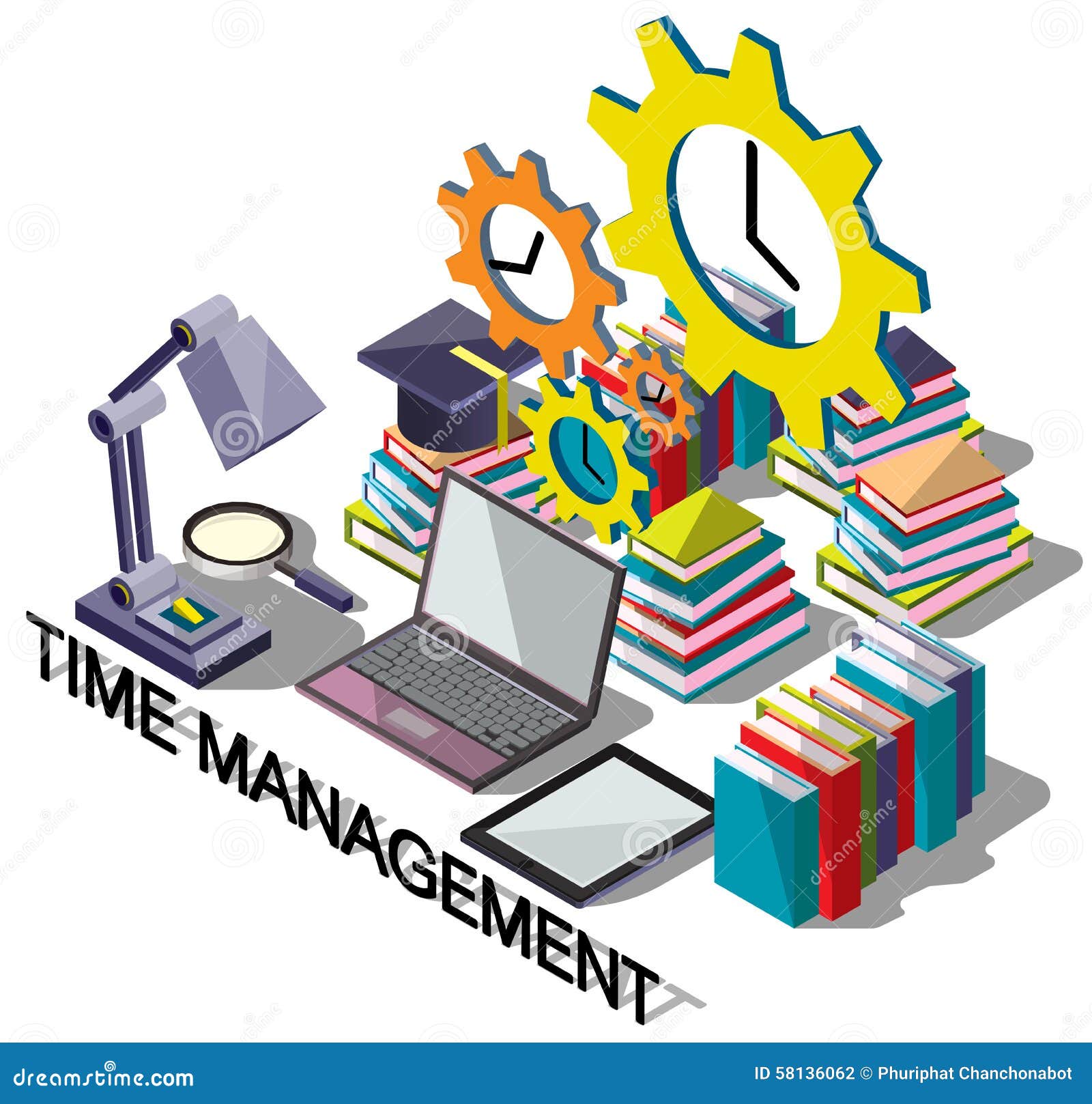Illustration of Info Graphic Time Management Concept Stock Vector ...