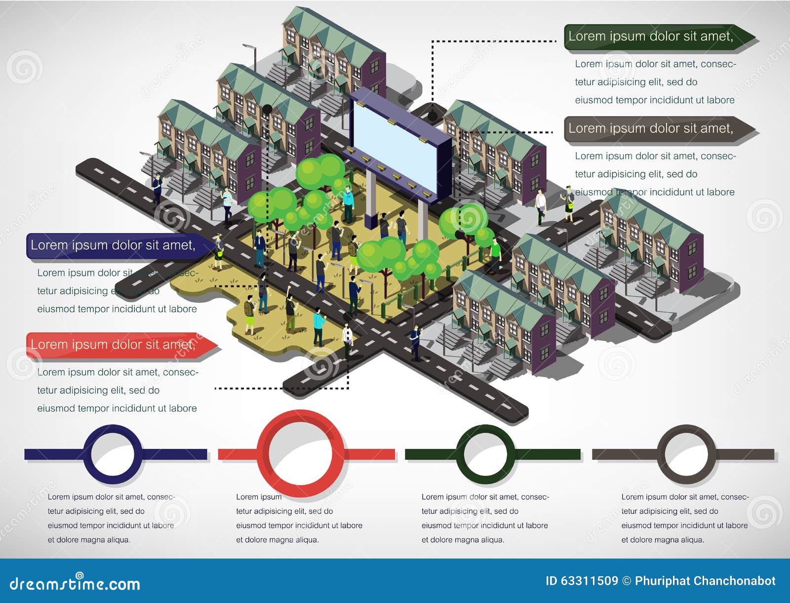 Illustration of Info Graphic Urban City Concept Stock Vector ...