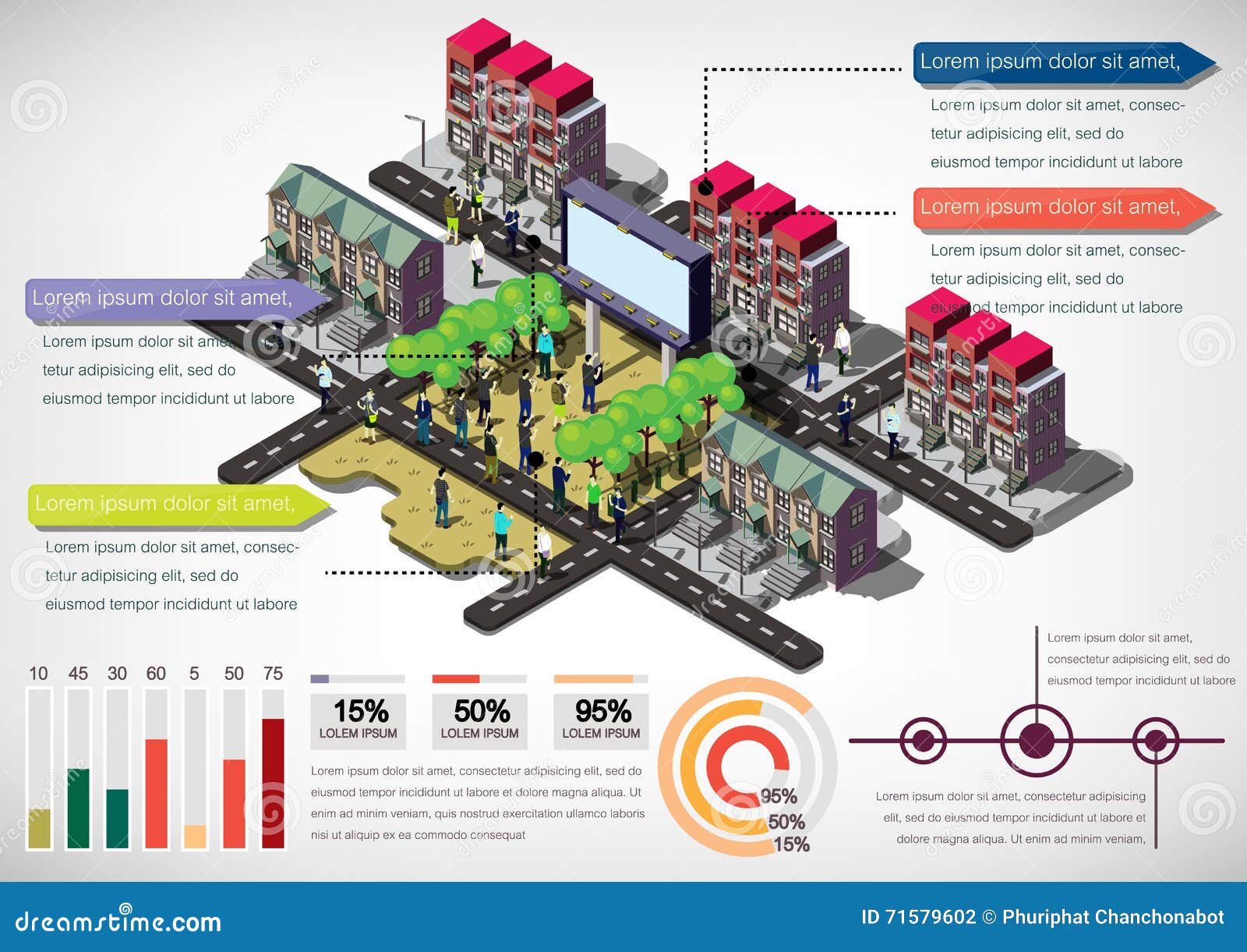 Illustration of Info Graphic Urban City Concept Stock Vector ...