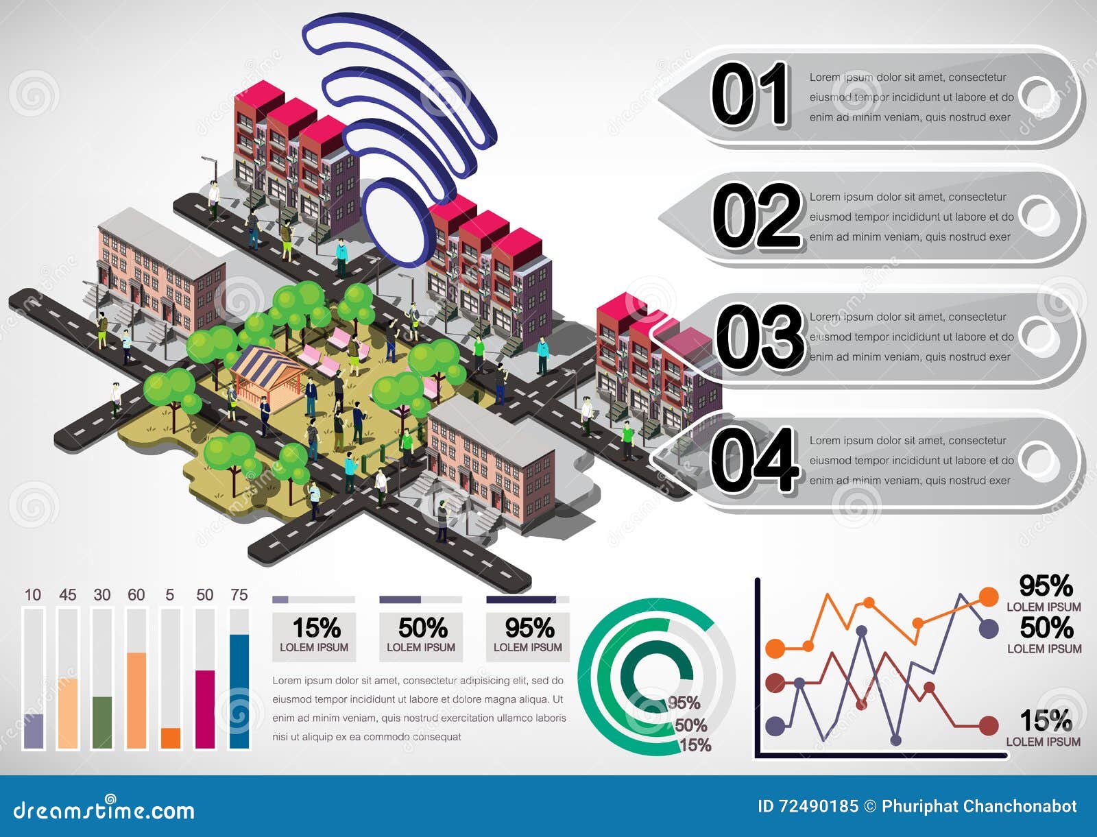 Illustration of Info Graphic Urban City Concept Stock Vector ...