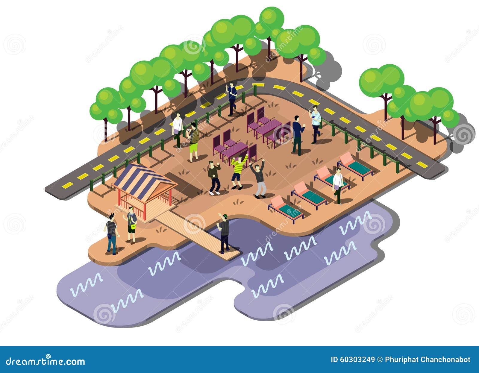 Illustration of Info Graphic Urban Park Concept Stock Vector ...