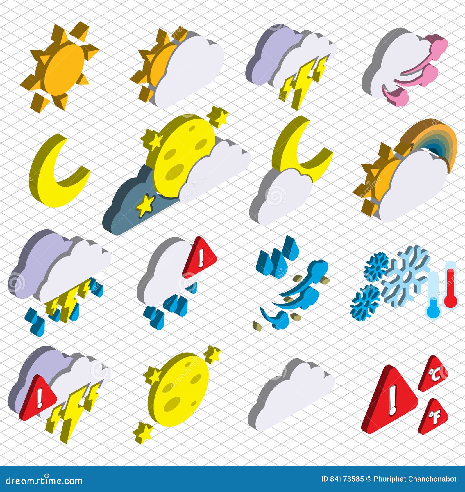 Illustration of Info Graphic Weather Icons Set Concept Stock Vector ...