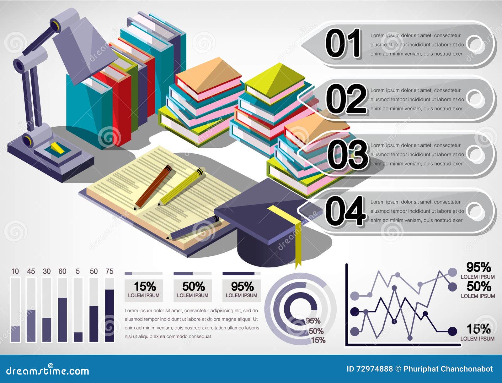 Illustration of Infographic Education Concept Stock Vector ...