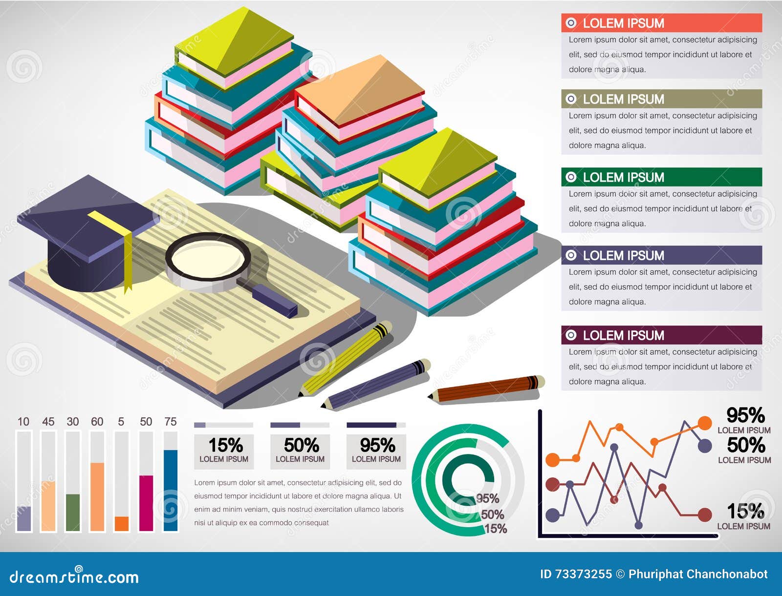 Illustration of Infographic Education Concept Stock Vector ...