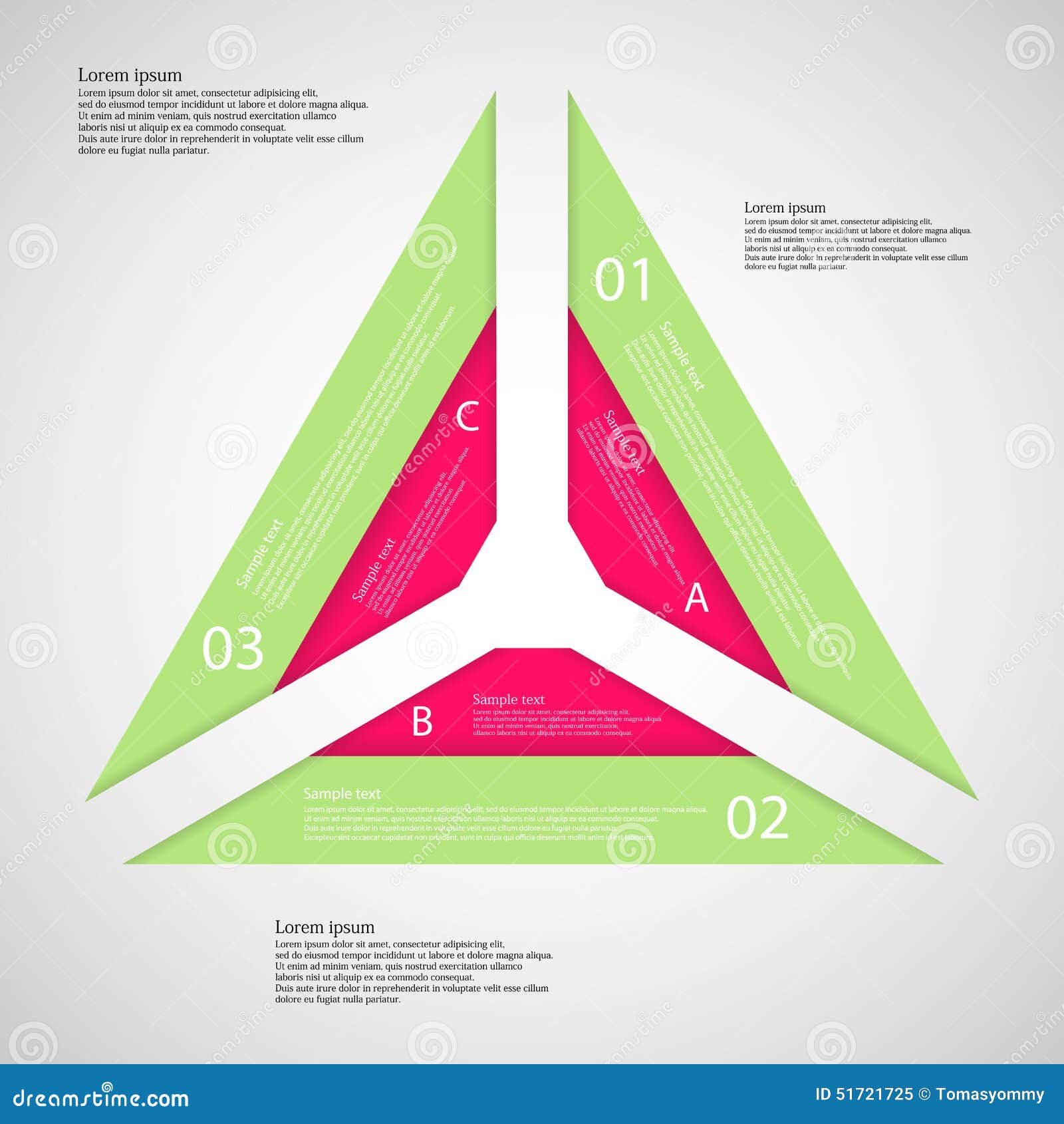 Illustration Infographic Mit Form Des Dreiecks Vektor Abbildung ...