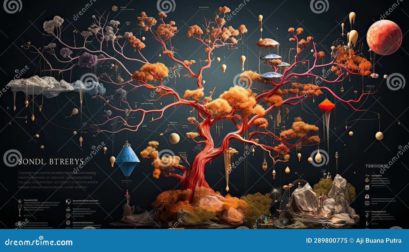 Illustration Infographic Presenting Various Branches of Science and ...