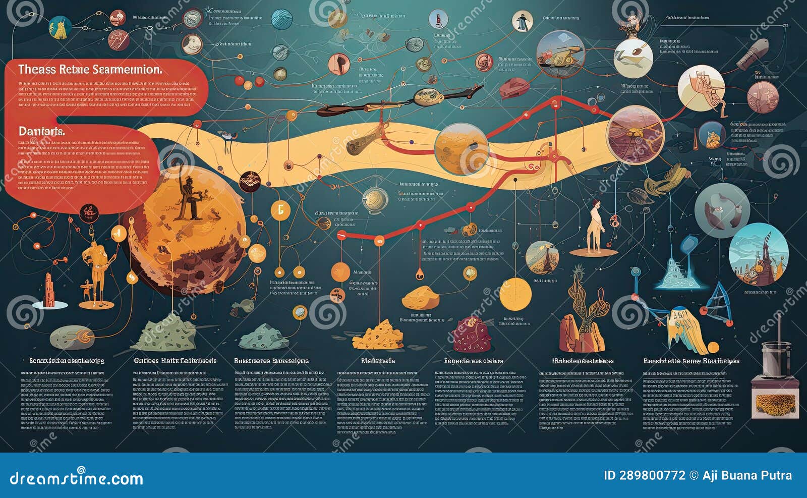 Illustration Infographic Presenting Various Branches of Science and ...