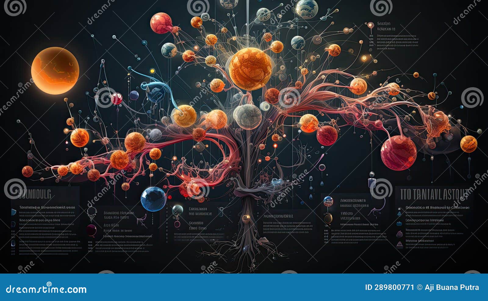 Illustration Infographic Presenting Various Branches of Science and ...