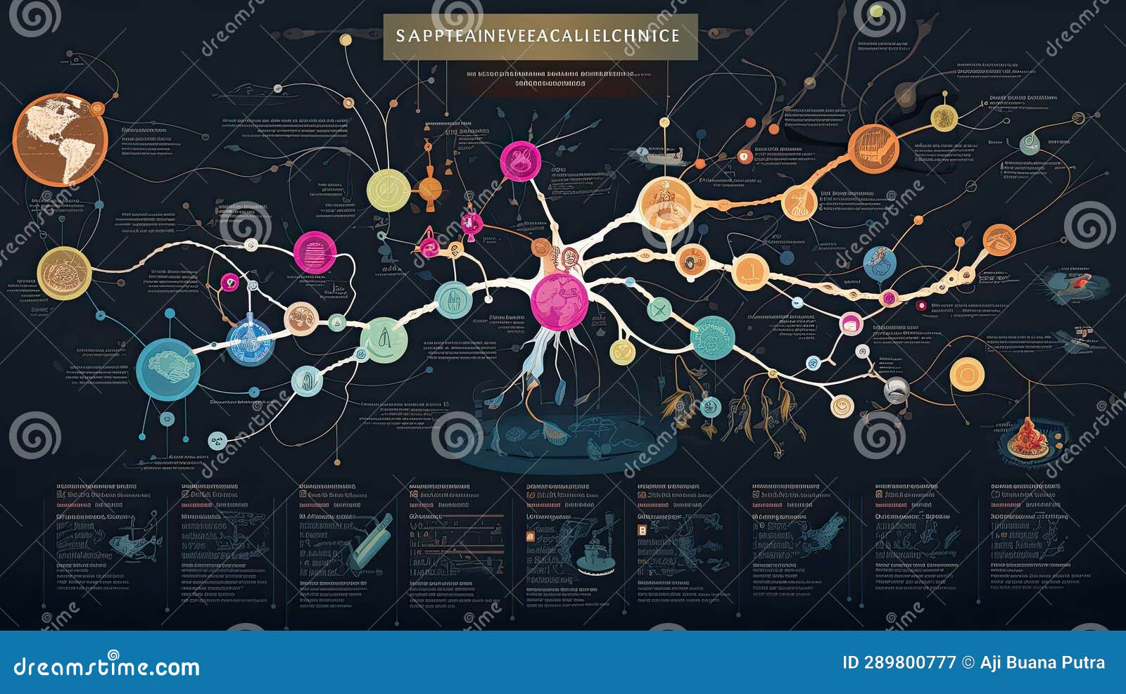 Illustration Infographic Presenting Various Branches of Science and ...