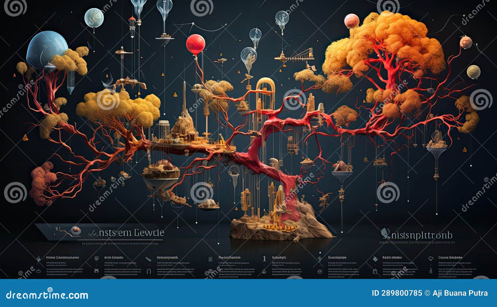 Illustration Infographic Presenting Various Branches of Science and ...