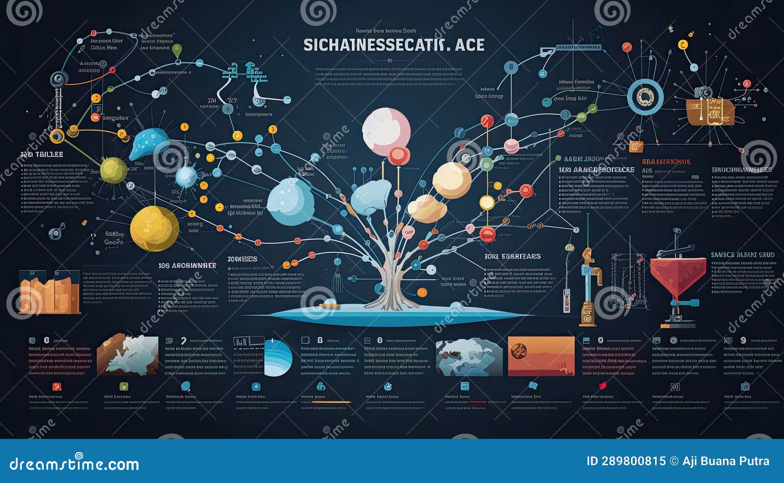 Illustration Infographic Presenting Various Branches of Science and ...