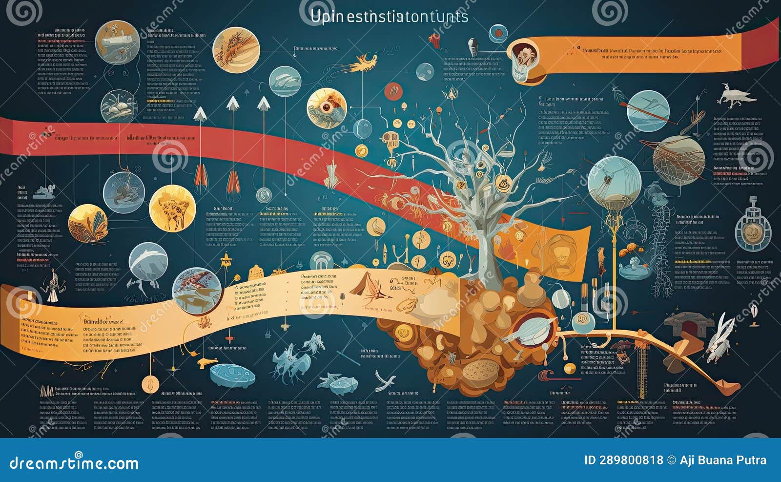 Illustration Infographic Presenting Various Branches of Science and ...