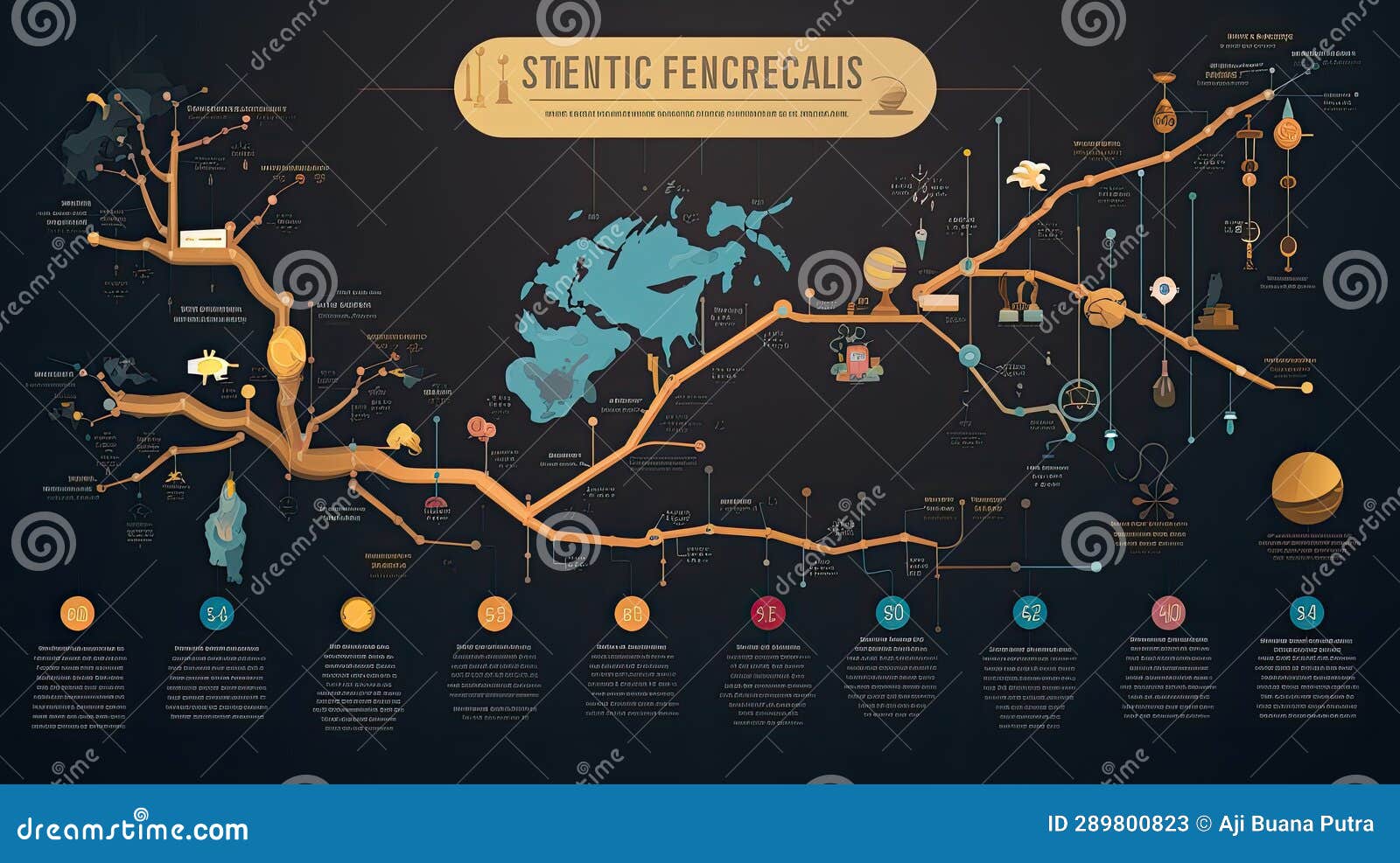 Illustration Infographic Presenting Various Branches of Science and ...