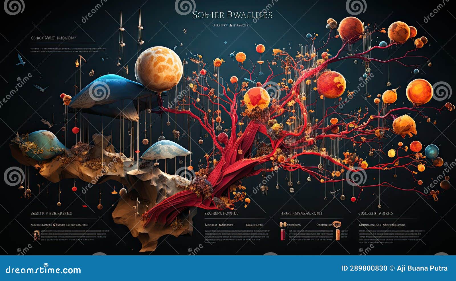 Illustration Infographic Presenting Various Branches of Science and ...