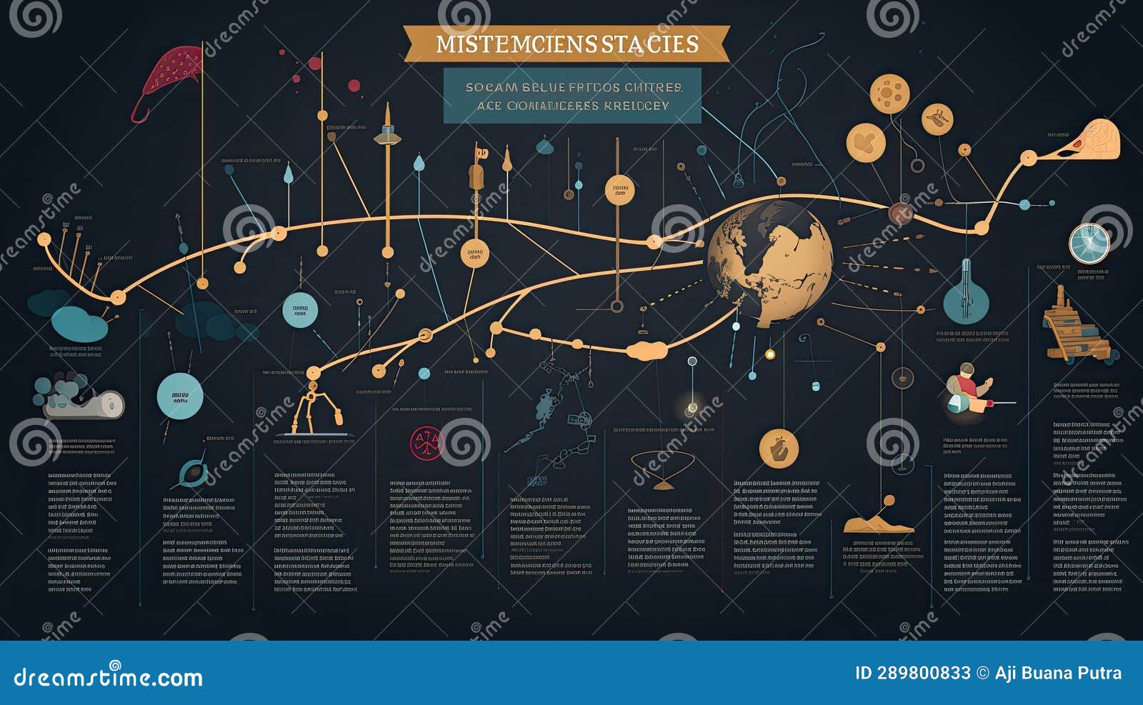 Illustration Infographic Presenting Various Branches of Science and ...