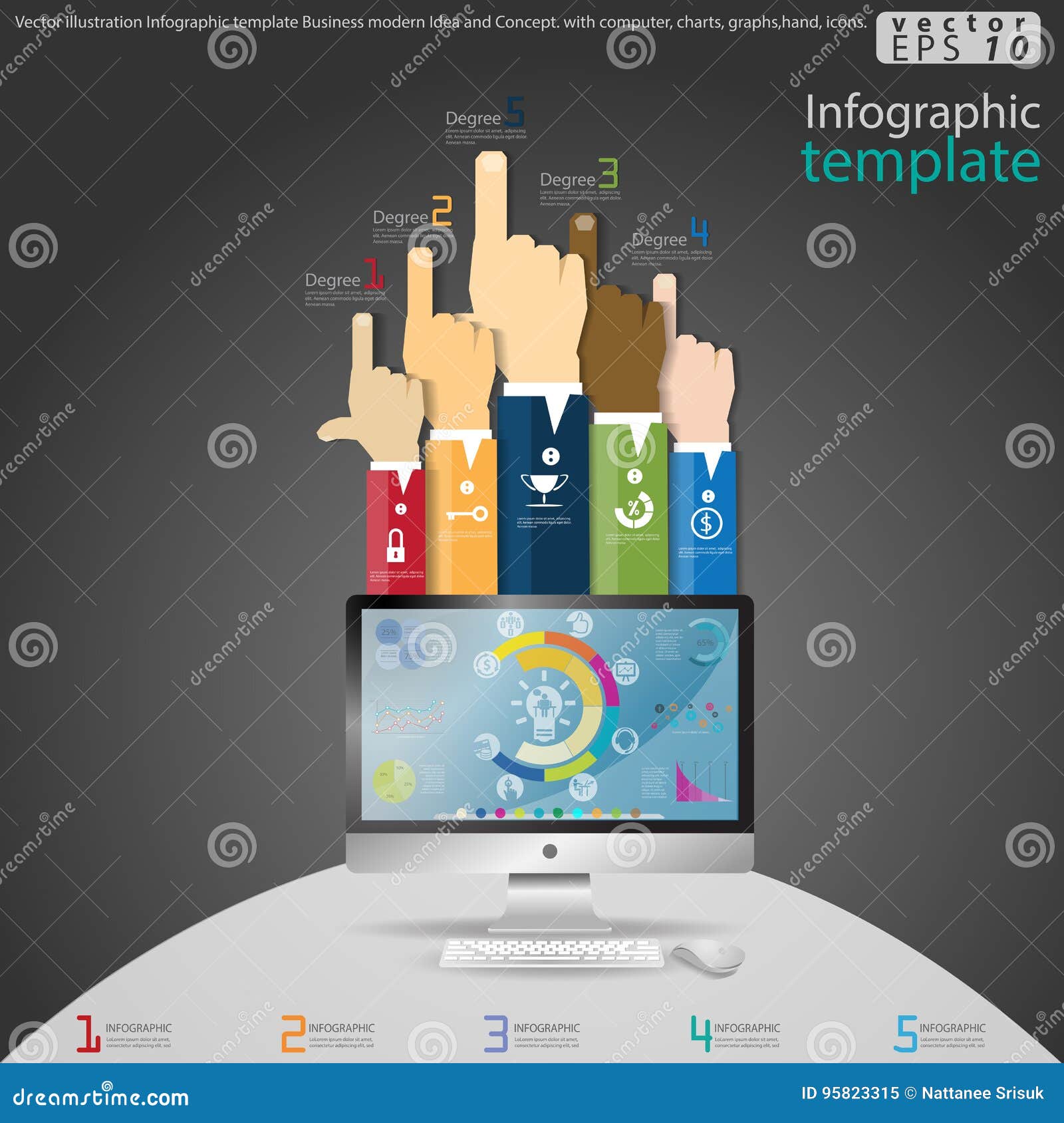 Vector Illustration Infographic Template Business Modern Idea and ...