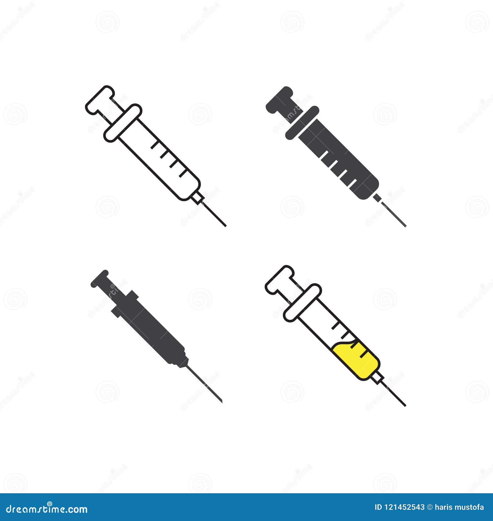 Injection and Needle Graphic Design Template Stock Vector ...