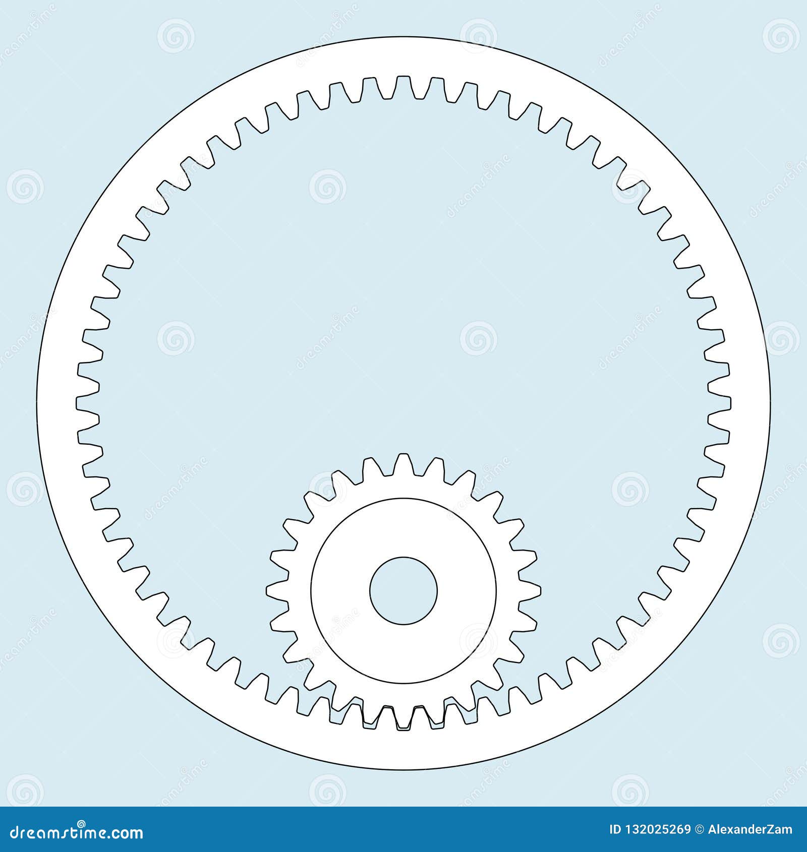 Inside gear illustration stock vector. Illustration of technical ...