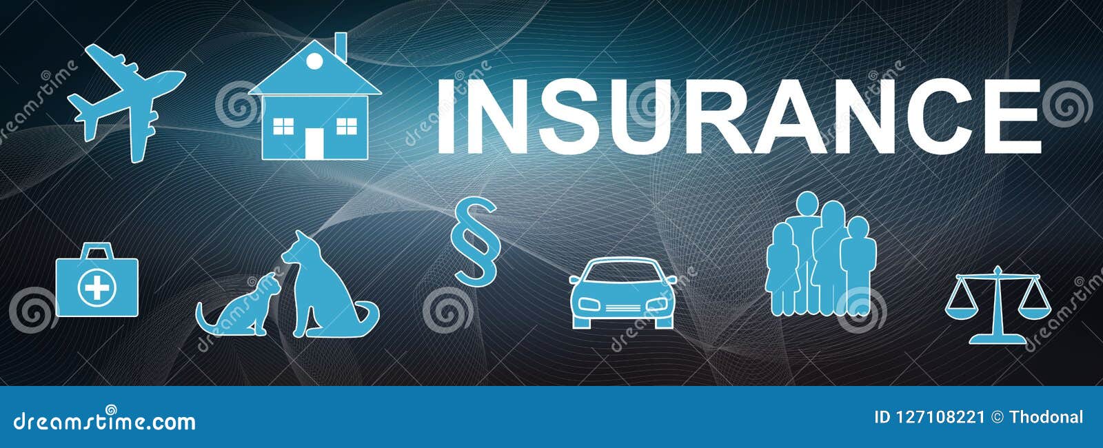 Concept of insurance stock illustration. Illustration of life - 127108221