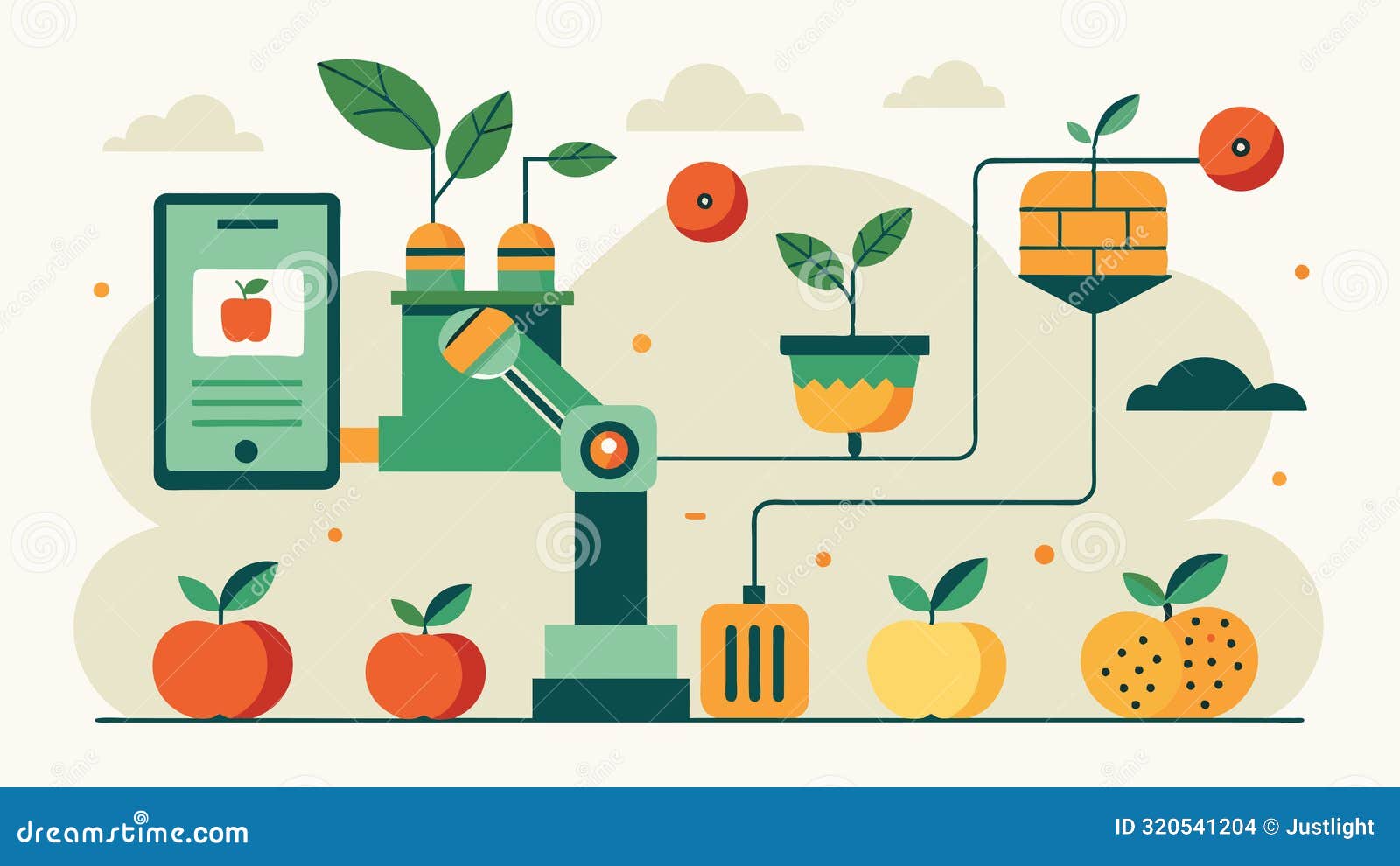 An Illustration Of An Integrated Smart Farming System Where Data ...