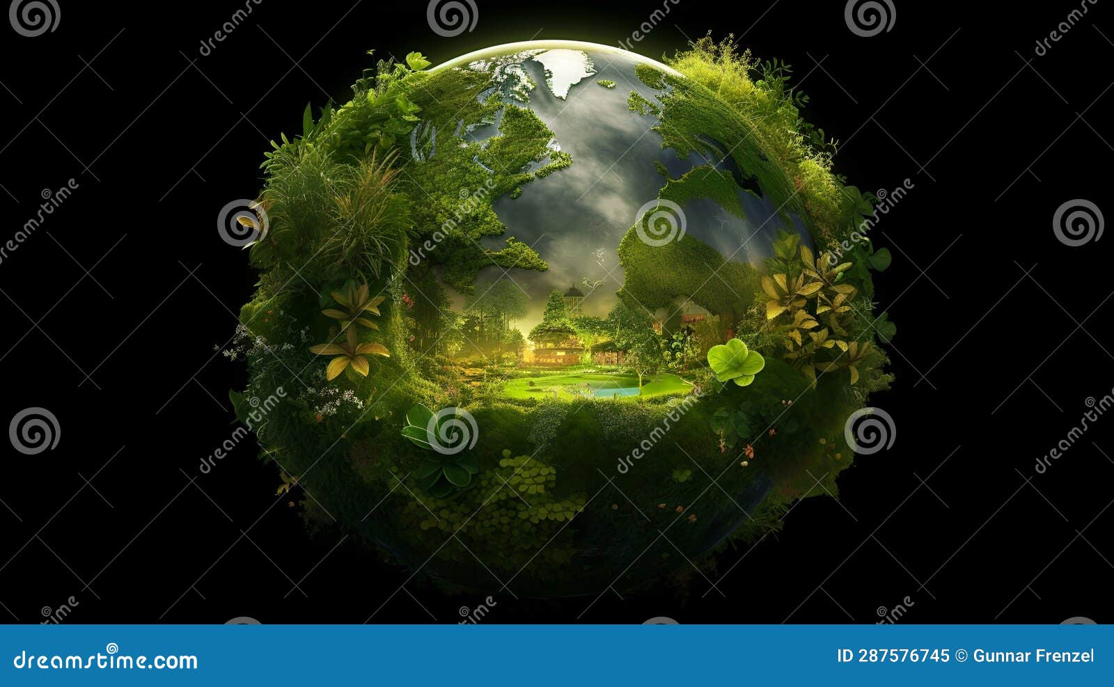 Illustration of an Interconnected Earth with Unity of Technology and ...